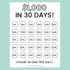 Save $1,000 in 30 Days Printable – Freedom In A Budget