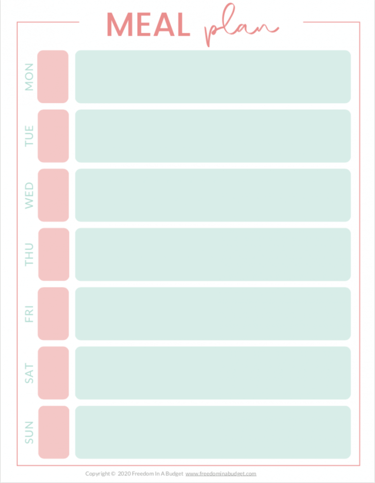 9 Tips to Make Meal Planning Successful + FREE 7-Day Meal Plan ...