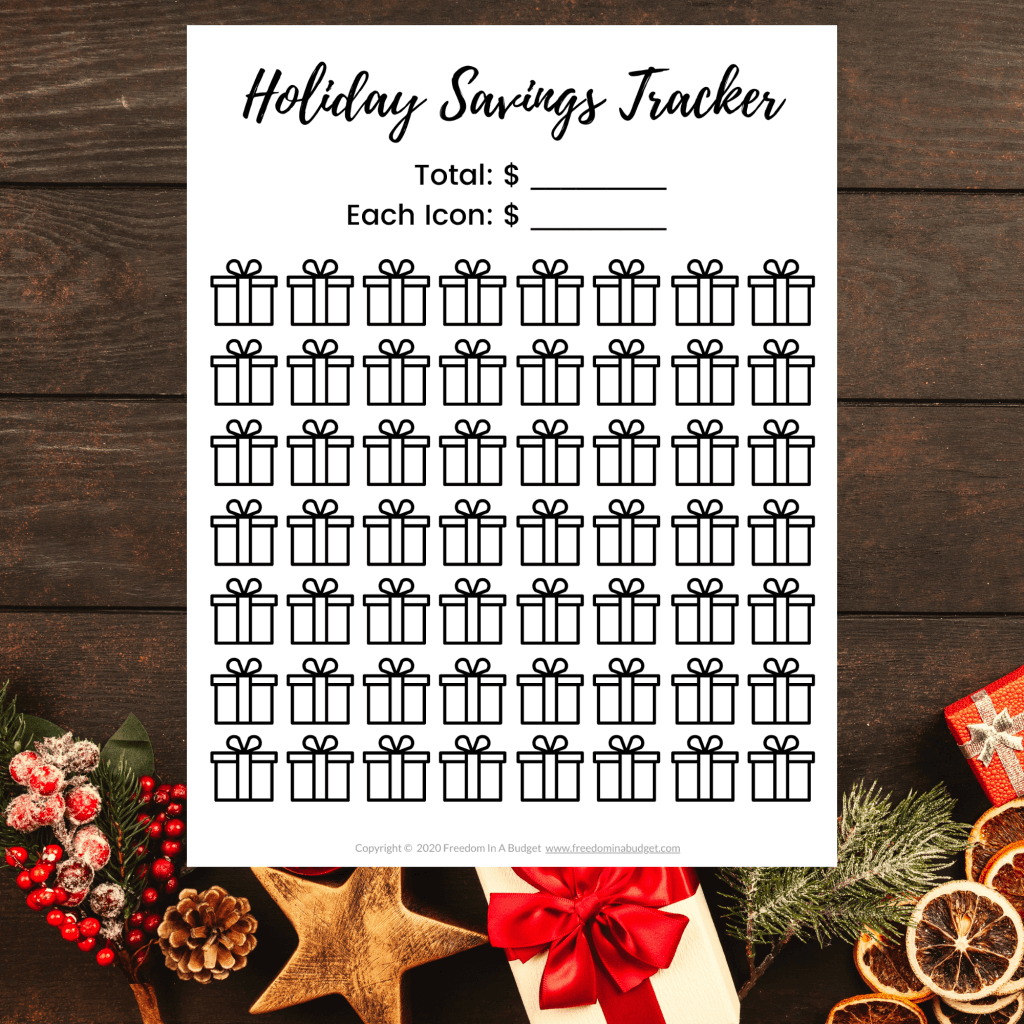 Holiday Savings Tracker – Freedom In A Budget