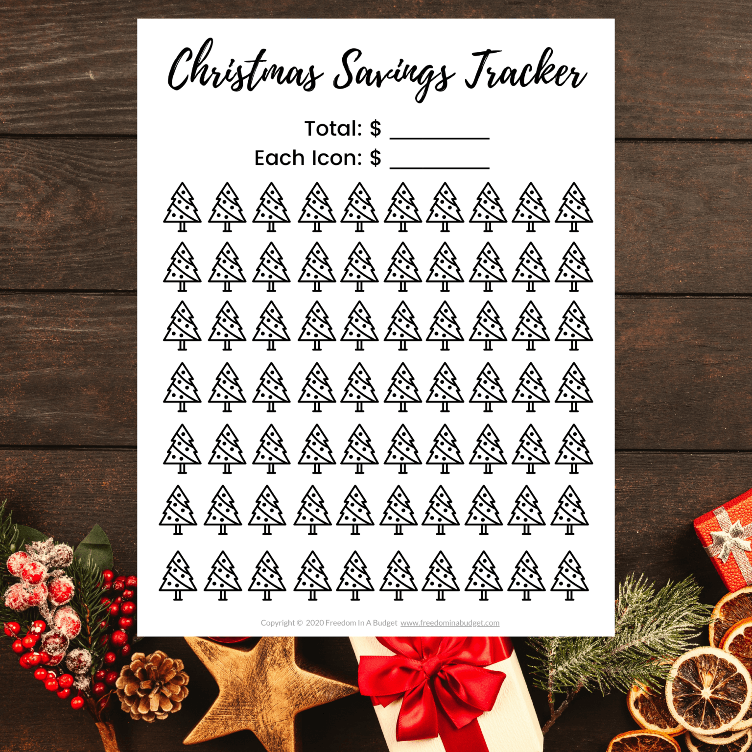 Christmas Savings Tracker – Freedom In A Budget
