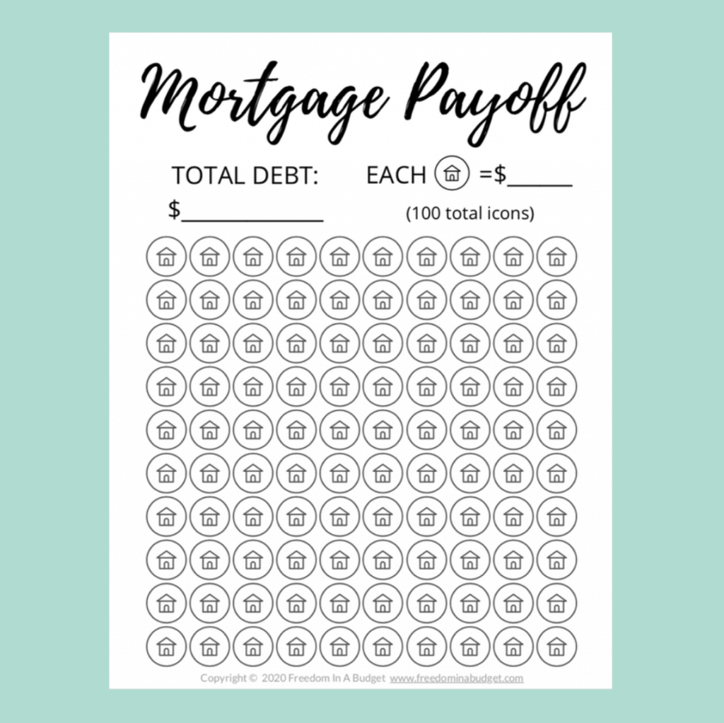 Mortgage Payoff Tracker Printable – Freedom In A Budget