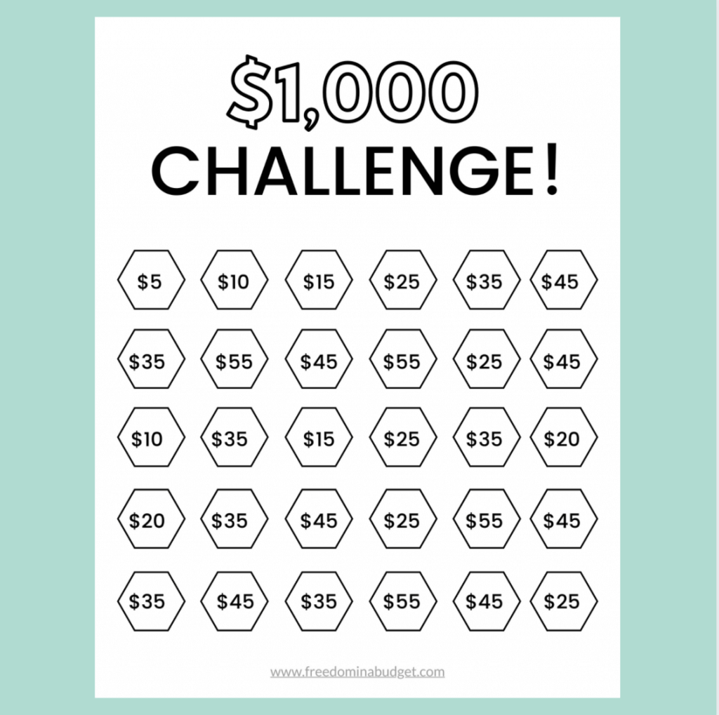 Add A Dollar A Day! | Savings Challenge Printable – Freedom In A Budget