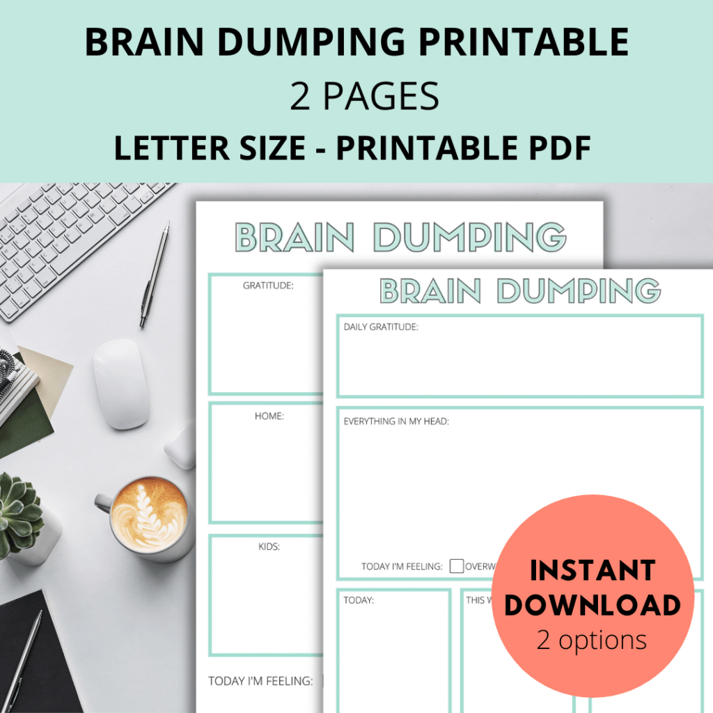 BRAIN DUMPING PRINTABLE – Freedom In A Budget
