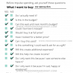 Impulse Spending Checklist Printable – Freedom In A Budget